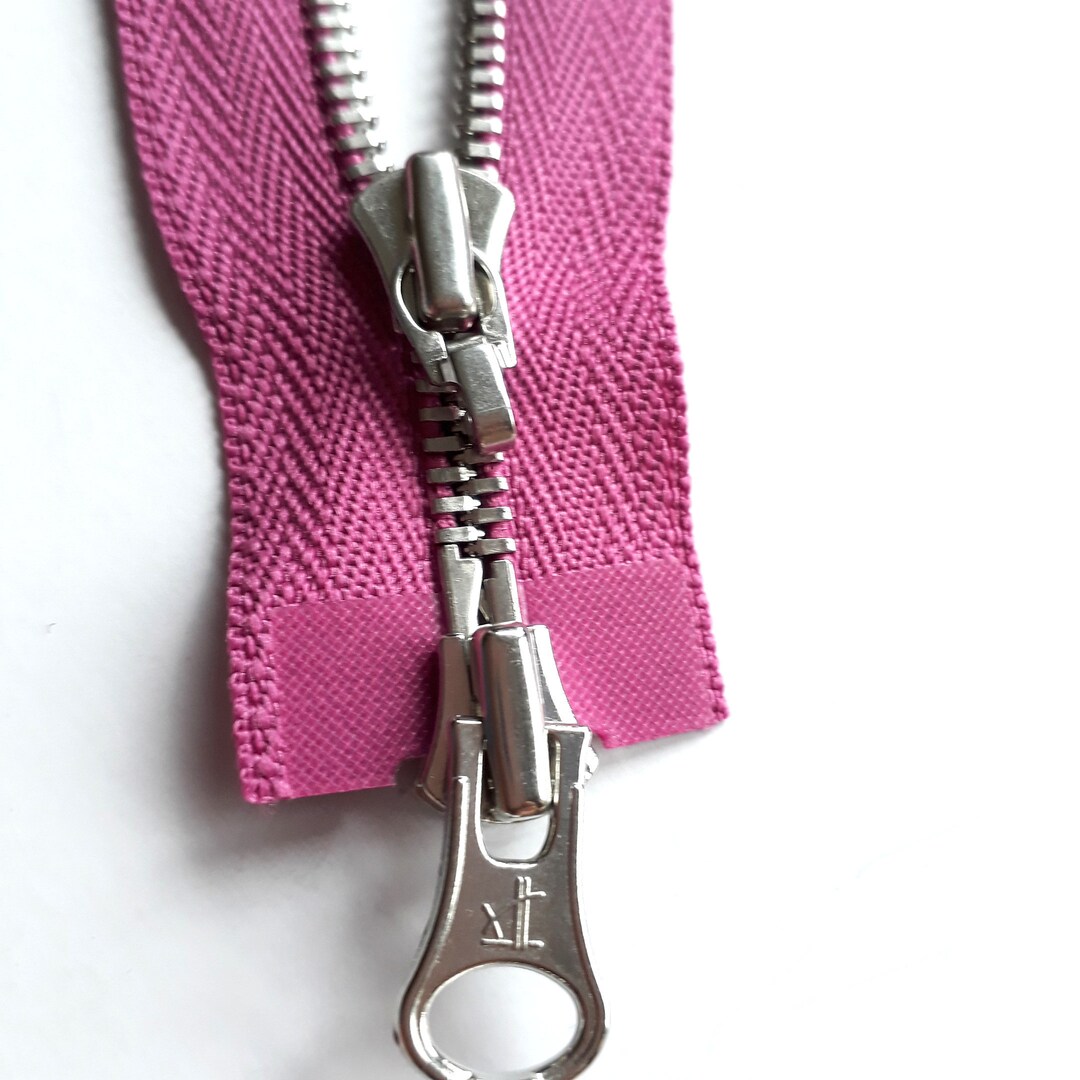 ORCHIDS PINK M3 E Vintage Zipper Golden Metal Teeth 2-way Divisible ...