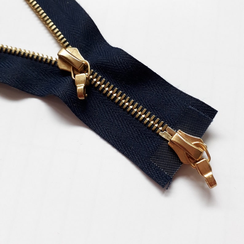 DARK BLUE M4 Vintage Zipper Metal Teeth 2-way Divisible 2626 - Etsy