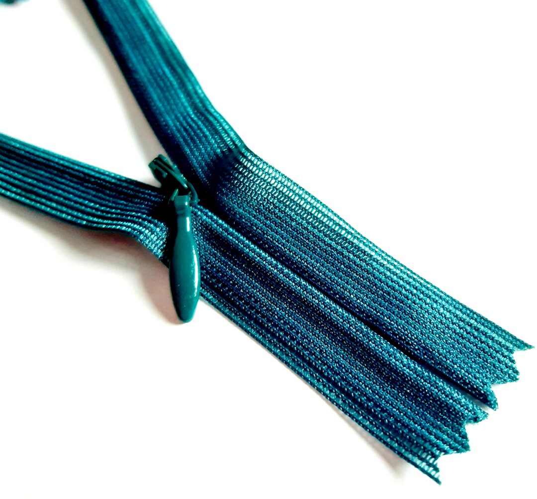 HUNTER GREEN Seam Concealed Nylon Indivisible Vintage Zipper Size 3 830 ...