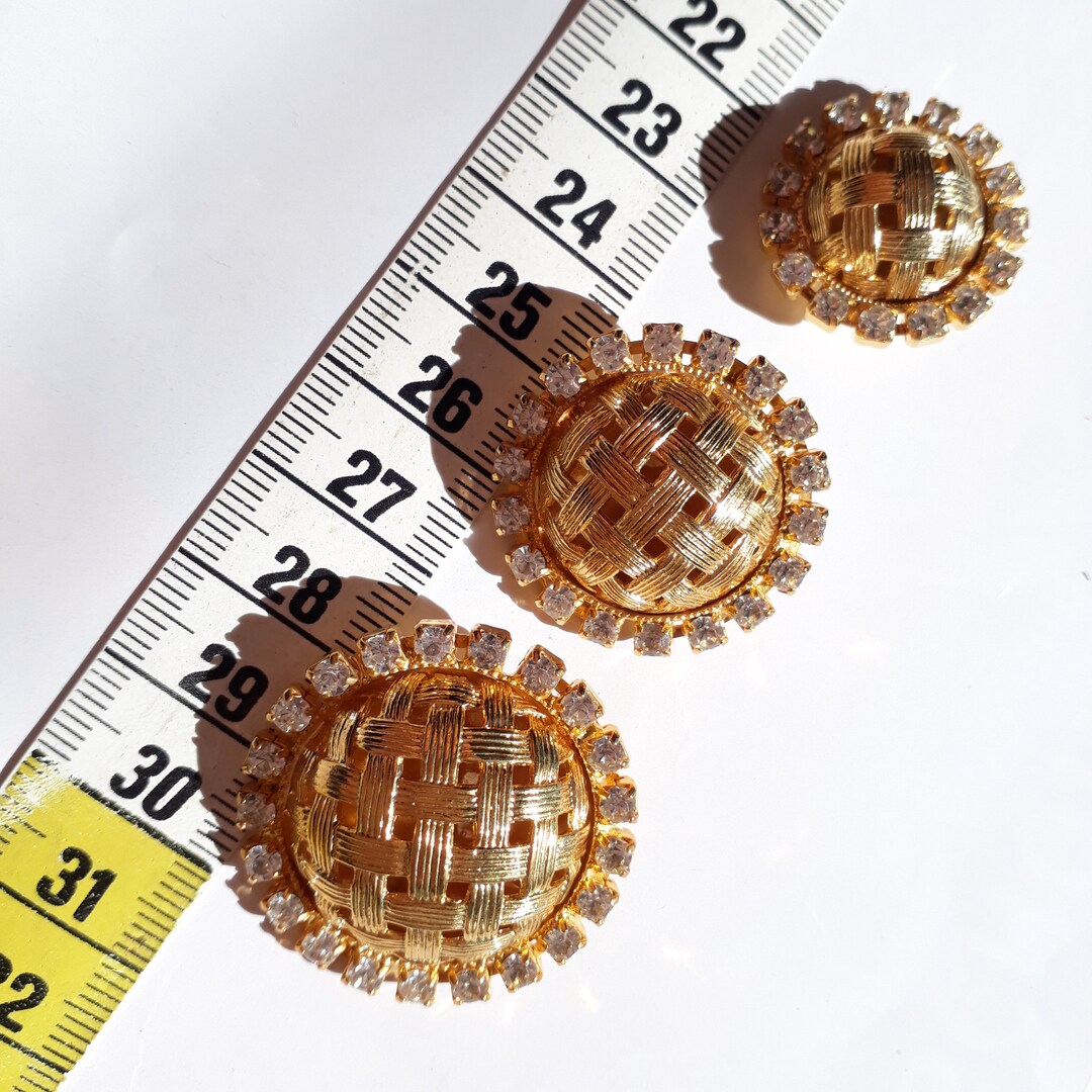 1 Piece or 6 Pieces Vintage Glamour Jewelry Button 24 Mm 29 Mm 33 Mm ...