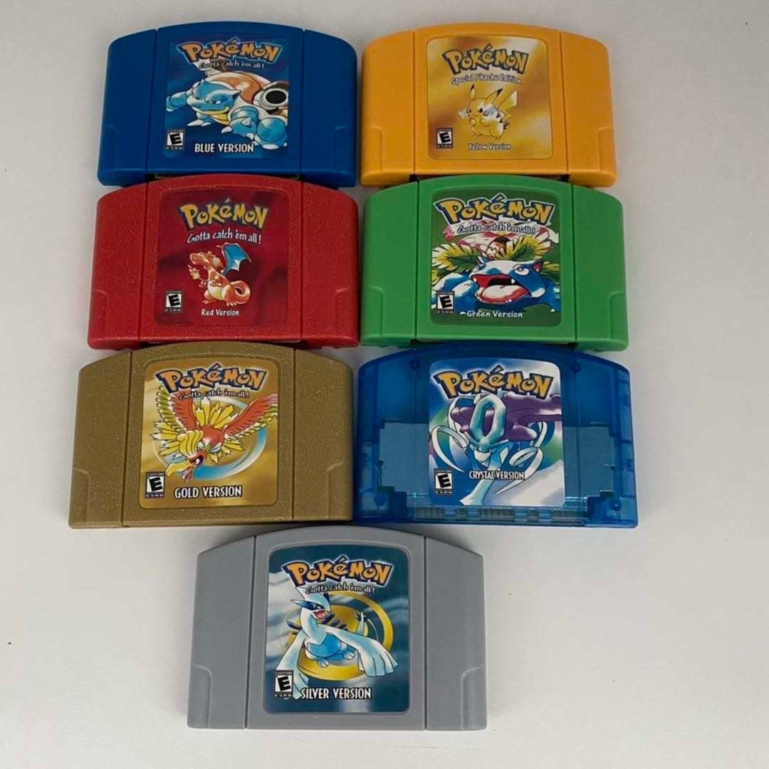 Custom Pokemon N64 Game: Choose Version Blue Yellow Green - Etsy