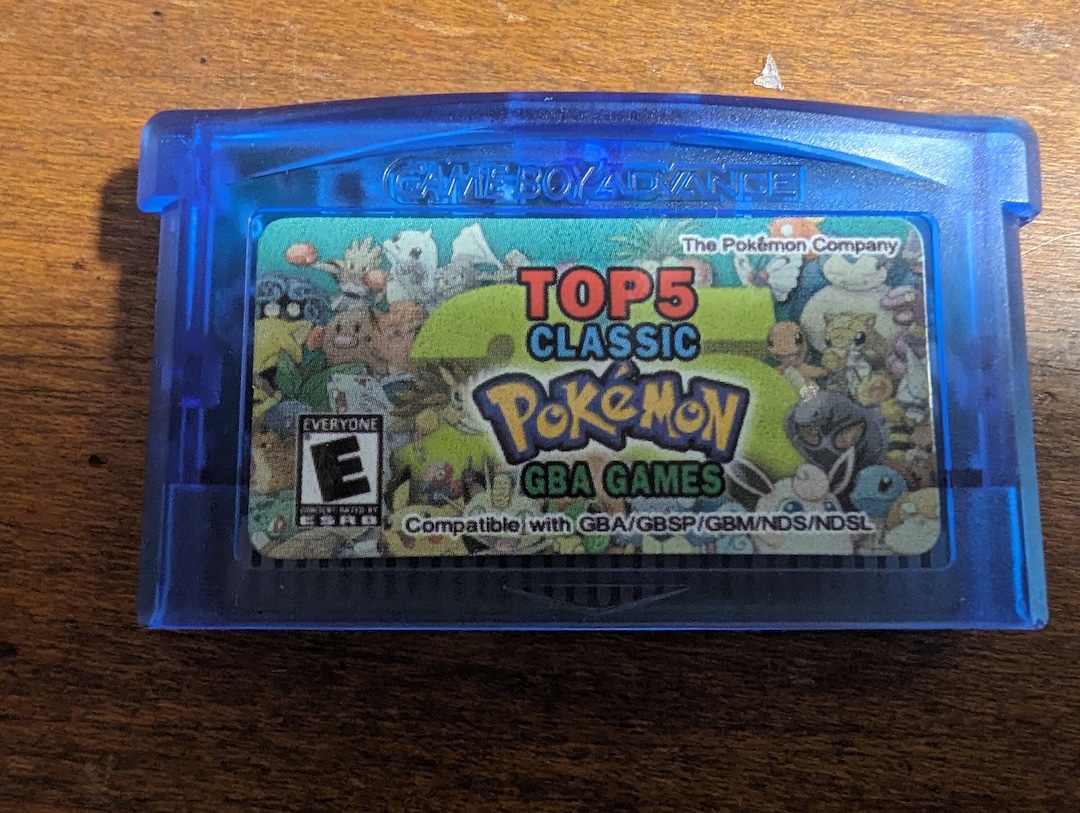 Pokemon 5 in 1 Gameboy Advanced Game GBA Includes Emerald, Firered ...