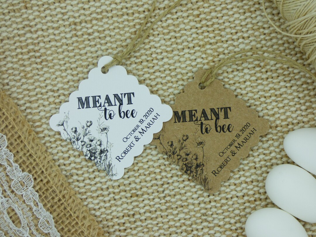 Mini "meant to Bee" Favor Tags: Custom Honey Jar Tags - Etsy