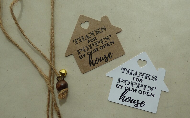 Thanks for Poppin by Tag. Open House Tag - Etsy
