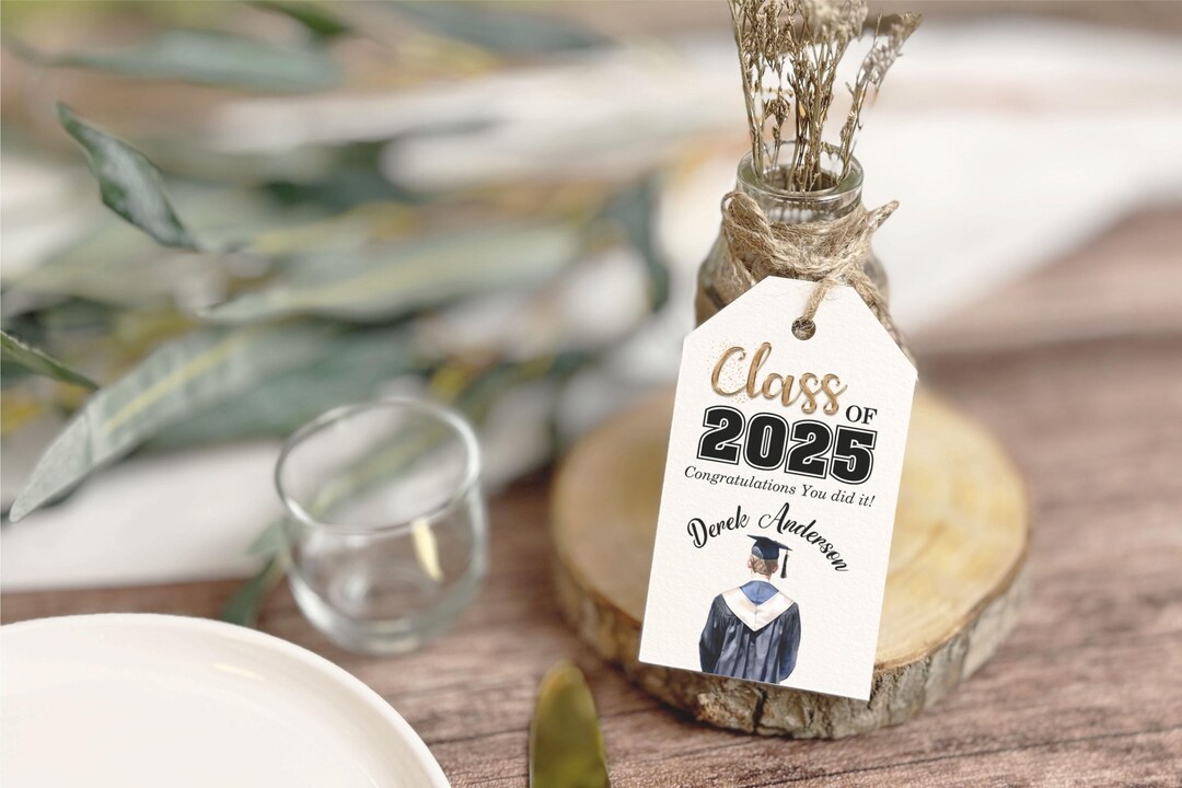 Personalized Graduation Favor Tags: Class of 2025 - Etsy