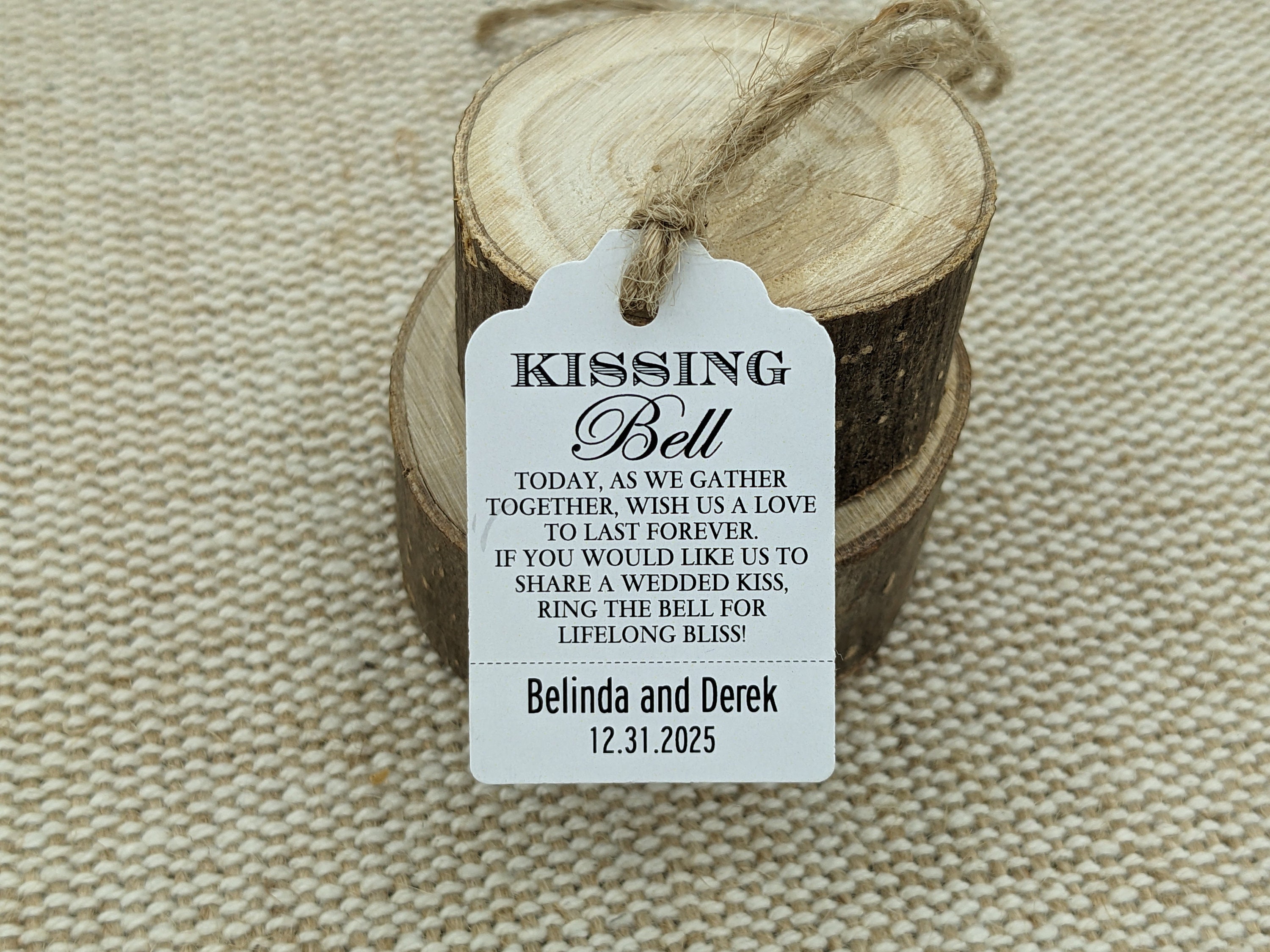 MINI TAG Kissing Bell Poem Tag. Wedding Bells Tags. - Etsy UK