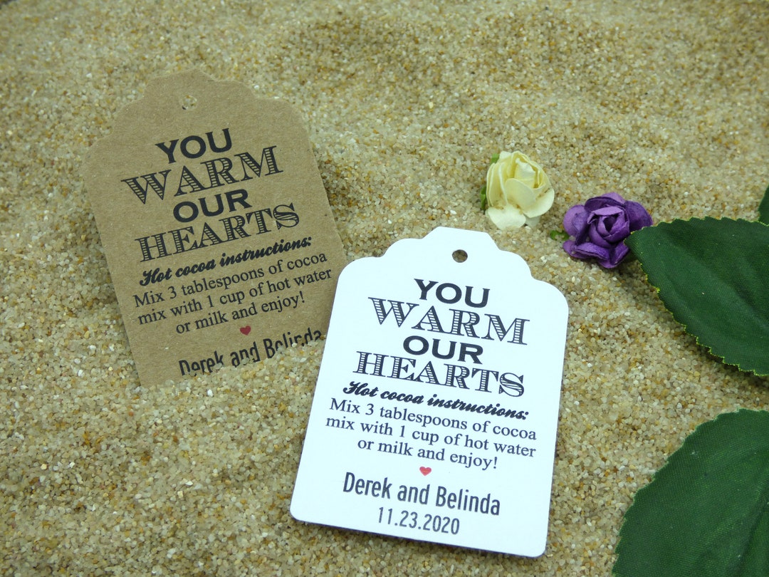You Warm Our Hearts. Hot Cocoa Instructions Tag - Etsy