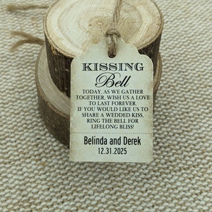 MINI TAG Kissing Bell Poem Tag. Wedding Bells Tags. - Etsy UK