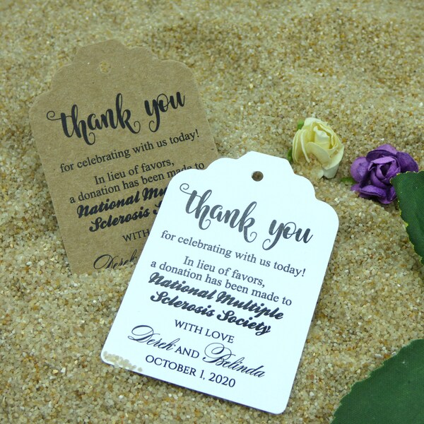 Donation Favor Tag - Etsy