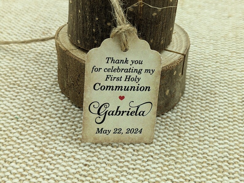 Personalized First Holy Communion Tag. Thank You for Celebrating Tags ...