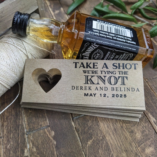Take a Shot Were Tying the Knot Bottle Stickers - Etsy