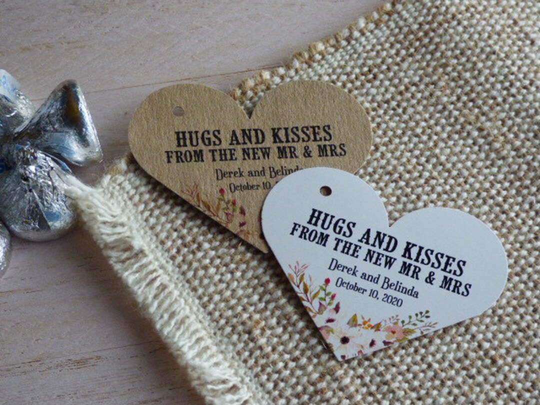 Hugs and Kisses From Mr and Mrs Tag. Heart Tag - Etsy