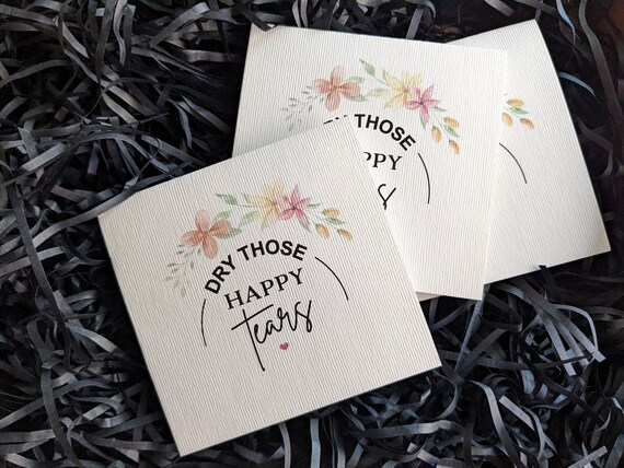 20 Personalized Tears of Joy Tissue Packs Watercolor Flowers - Etsy