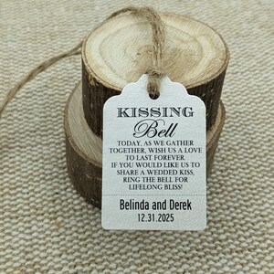 MINI TAG Kissing Bell Poem Tag. Wedding Bells Tags. - Etsy UK