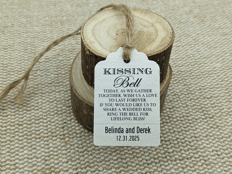 MINI TAG Kissing Bell Poem Tag. Wedding Bells Tags. - Etsy UK