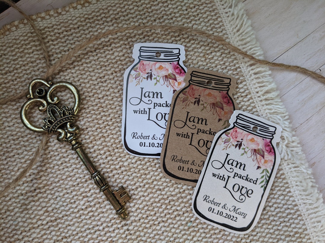 Jam Packed With Love Tags. Jam Favor Tags. Mason Jar Tags - Etsy