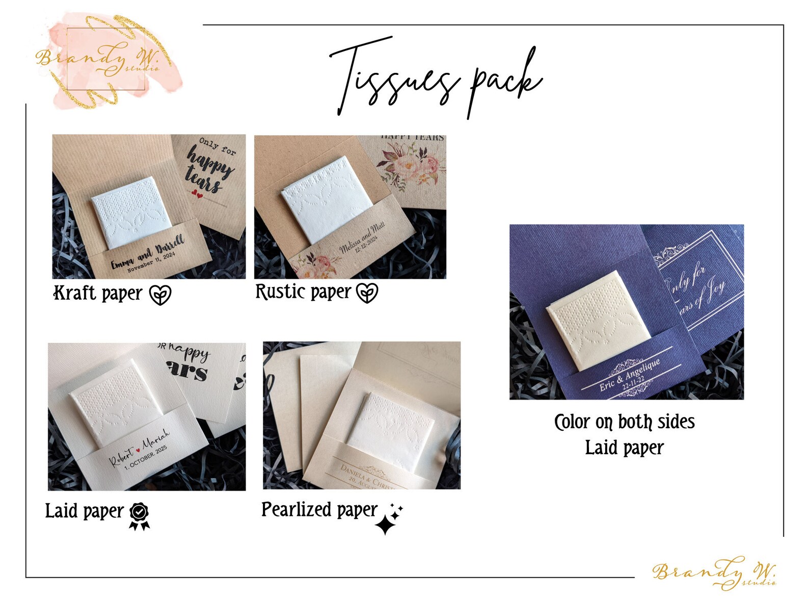 20 Personalized Tears of Joy Tissue Packs for Tears of Joy - Etsy