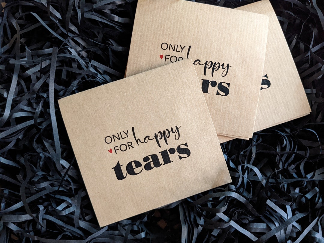 Personalized Tears of Joy Tissue Packs, Small Heart Design Handkerchief ...