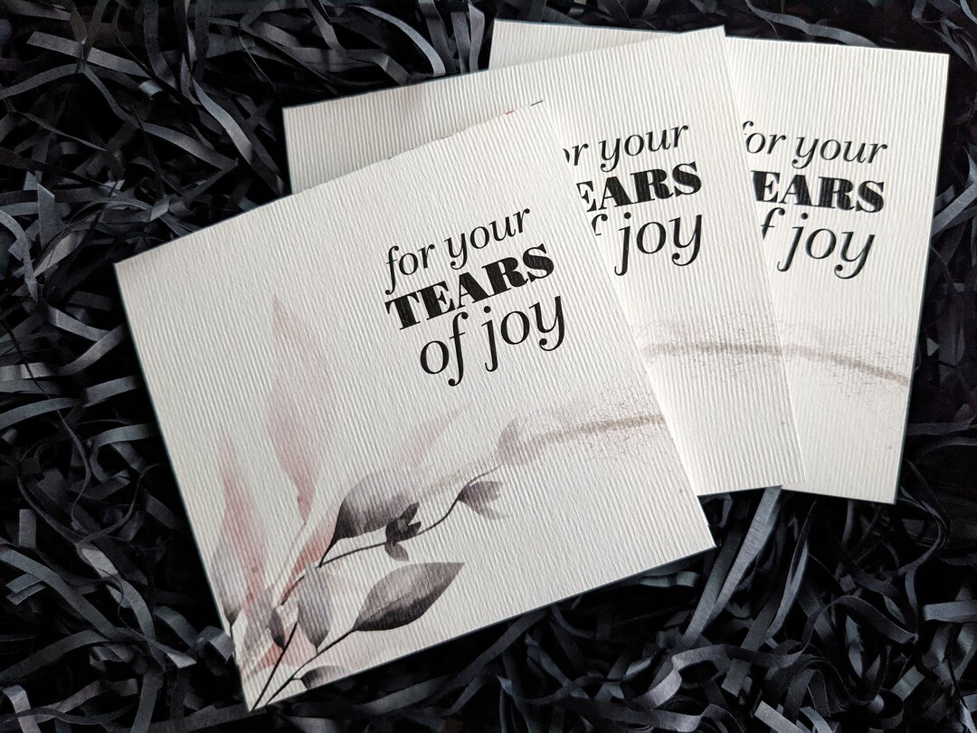 Personalized Tears of Joy Tissue Packs, Floral Design Handkerchief, Set ...