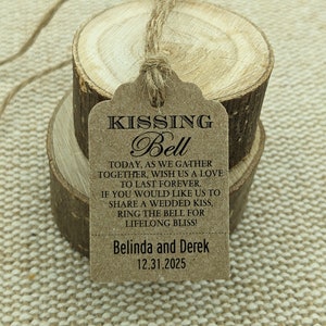 MINI TAG Kissing Bell Poem Tag. Wedding Bells Tags. - Etsy UK