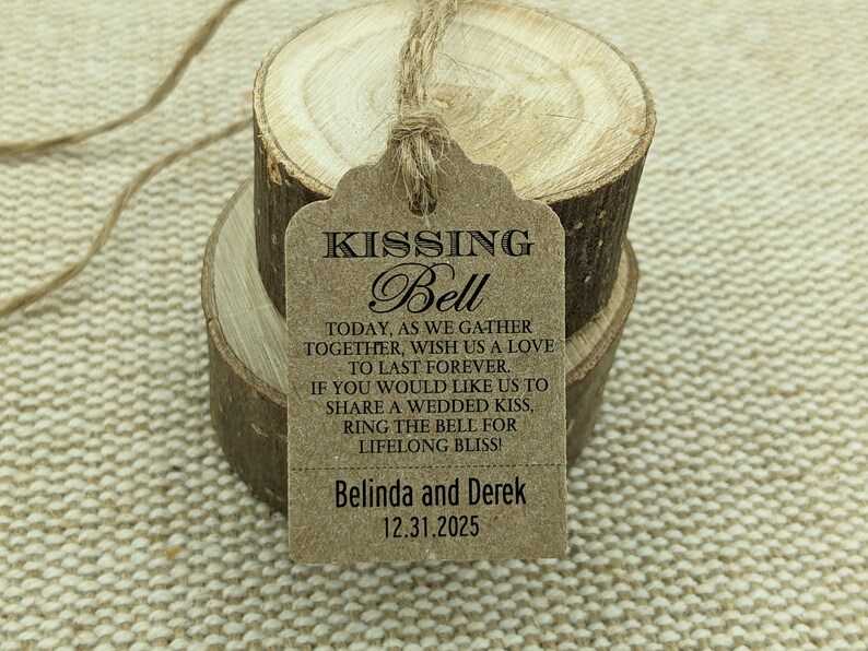 MINI TAG Kissing Bell Poem Tag. Wedding Bells Tags. - Etsy UK