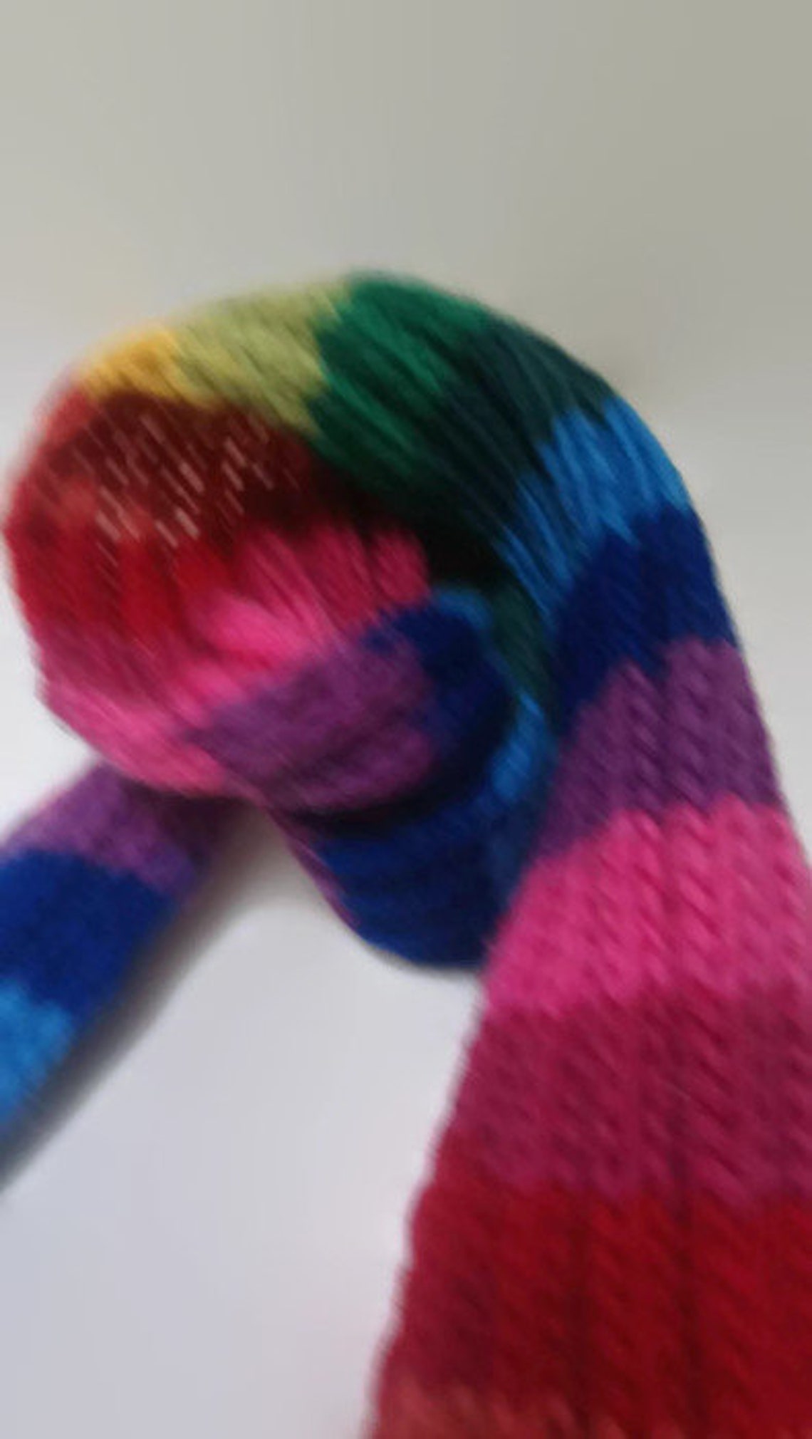 Rainbow Scarf Hand Knitted in Lambswool - Etsy