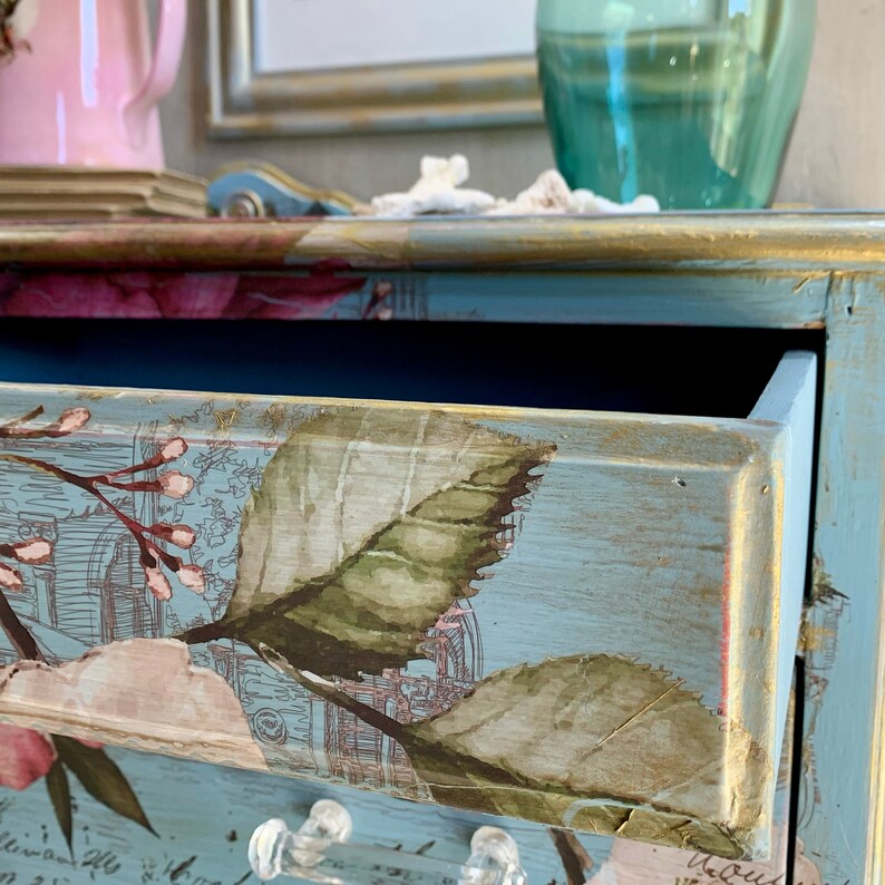 French Provincial Blue Buffet / Sideboard | Etsy