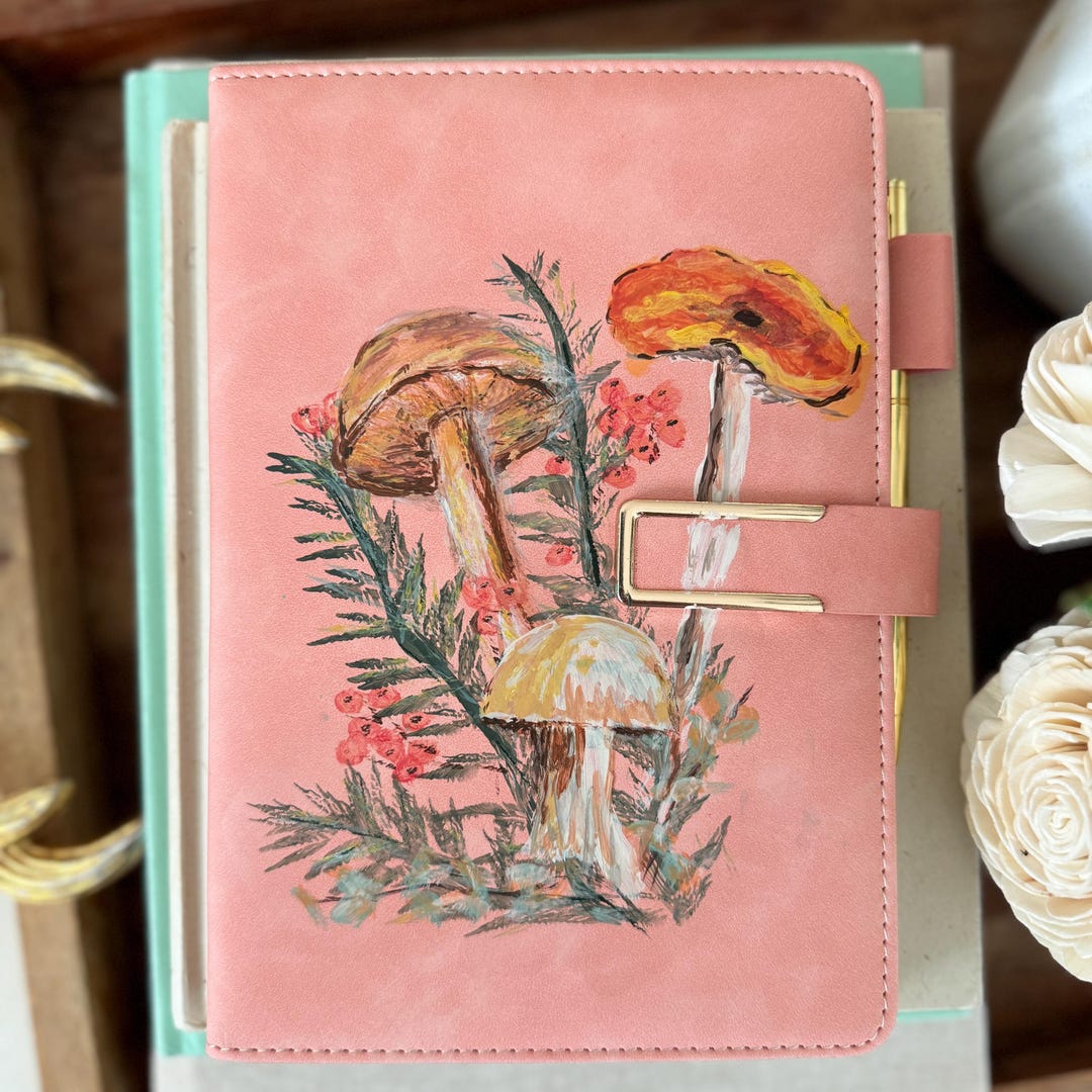 Hand Painted Mushroom Botanical Journal / Diary / Notebook - Etsy