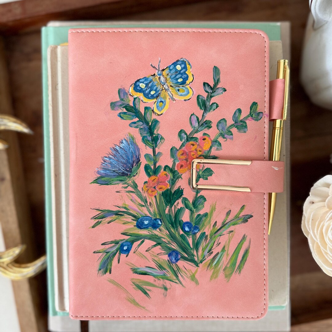 Hand Painted Butterfly Botanical Journal / Diary / Notebook - Etsy