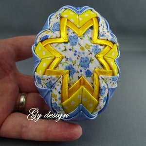 Tutorial DIY Quilted Eggs Star Egg Pdf Tutorial No Sew Quilted Egg Step by Step Instructions ...