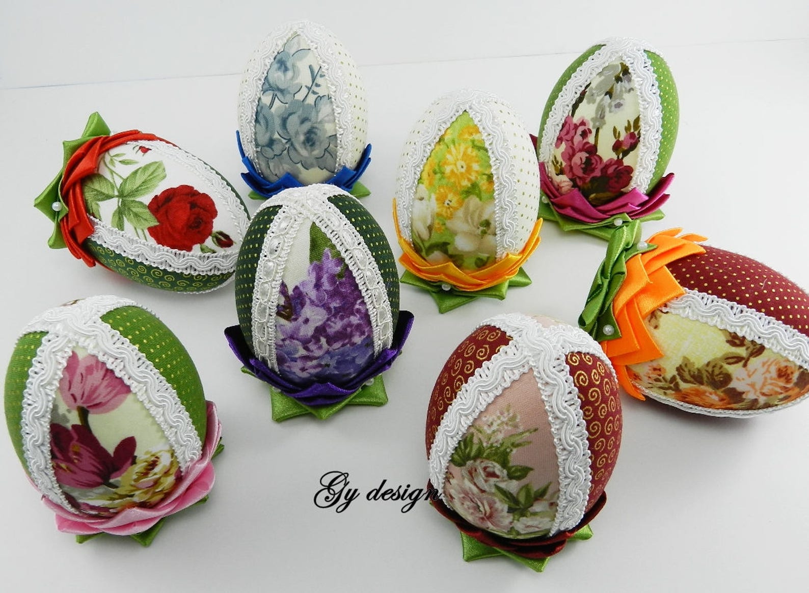 Easter Eggs Shabby Chic Easter Decorated Egg Easter Decoration - Etsy