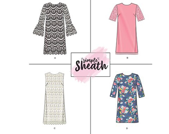 OOP Simple Sheath Dress Sewing Pattern for Women Simplicity 8293 Sizes ...