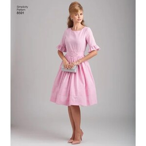 1960s Vintage Misses and Petites Dress Sewing Pattern Simplicity 8591 ...