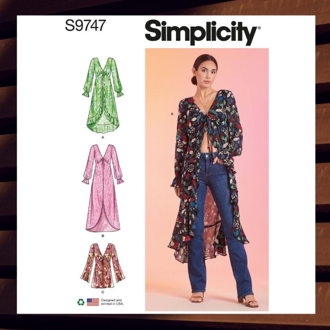 Sewing Pattern for Womens Dusters - Size 8 10 12 14 16 or 18 20 22 24 ...