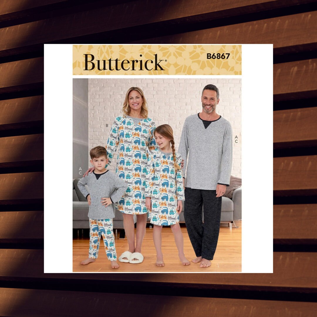 Butterick 6867 B6867 Easy Sewing Pattern for Men Women Kids Knit ...