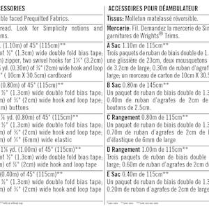 Simplicity 9400 S9400 Sewing Pattern for Adult Bags and Organizers for ...