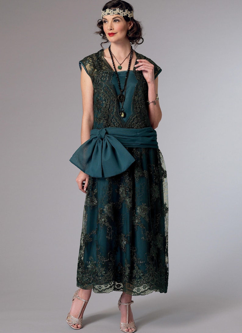 Sewing Pattern for Womens Flapper Dress - Historical 1920s - Size 6 8 ...