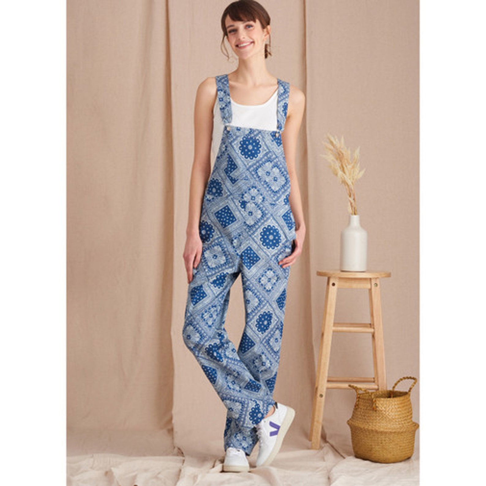Sewing Pattern for Womens Bib Overalls - Size XS S M L XL (6-24) All ...