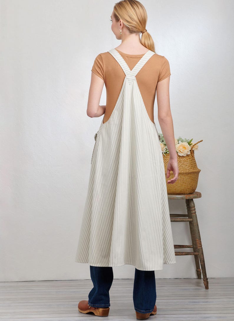Very Easy Sewing Pattern for Womens Aprons - Size XS S M L XL (4-22 ...