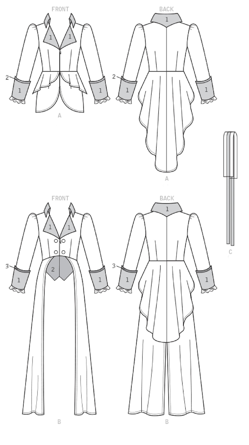 Sewing Pattern for Womens Jacket and Coat Costume - Size 6 8 10 12 14 ...