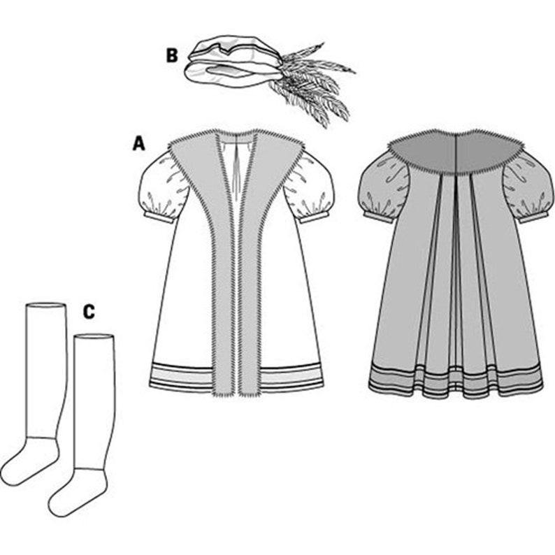 Sewing Pattern for Mens Renaissance Costume - Size 36 38 40 42 44 46 48 ...