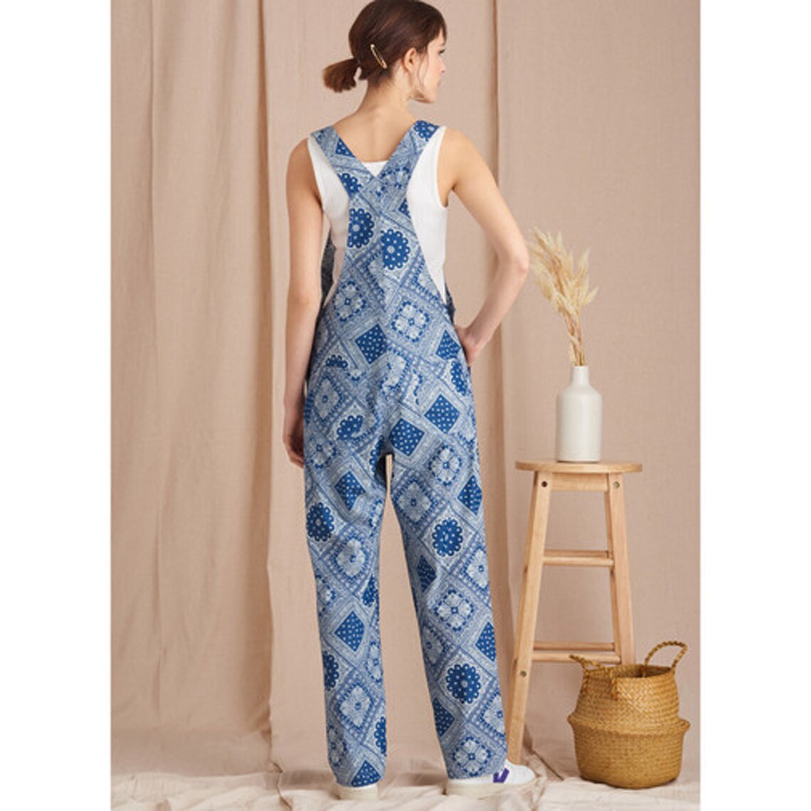 Sewing Pattern for Womens Bib Overalls - Size XS S M L XL (6-24) All ...