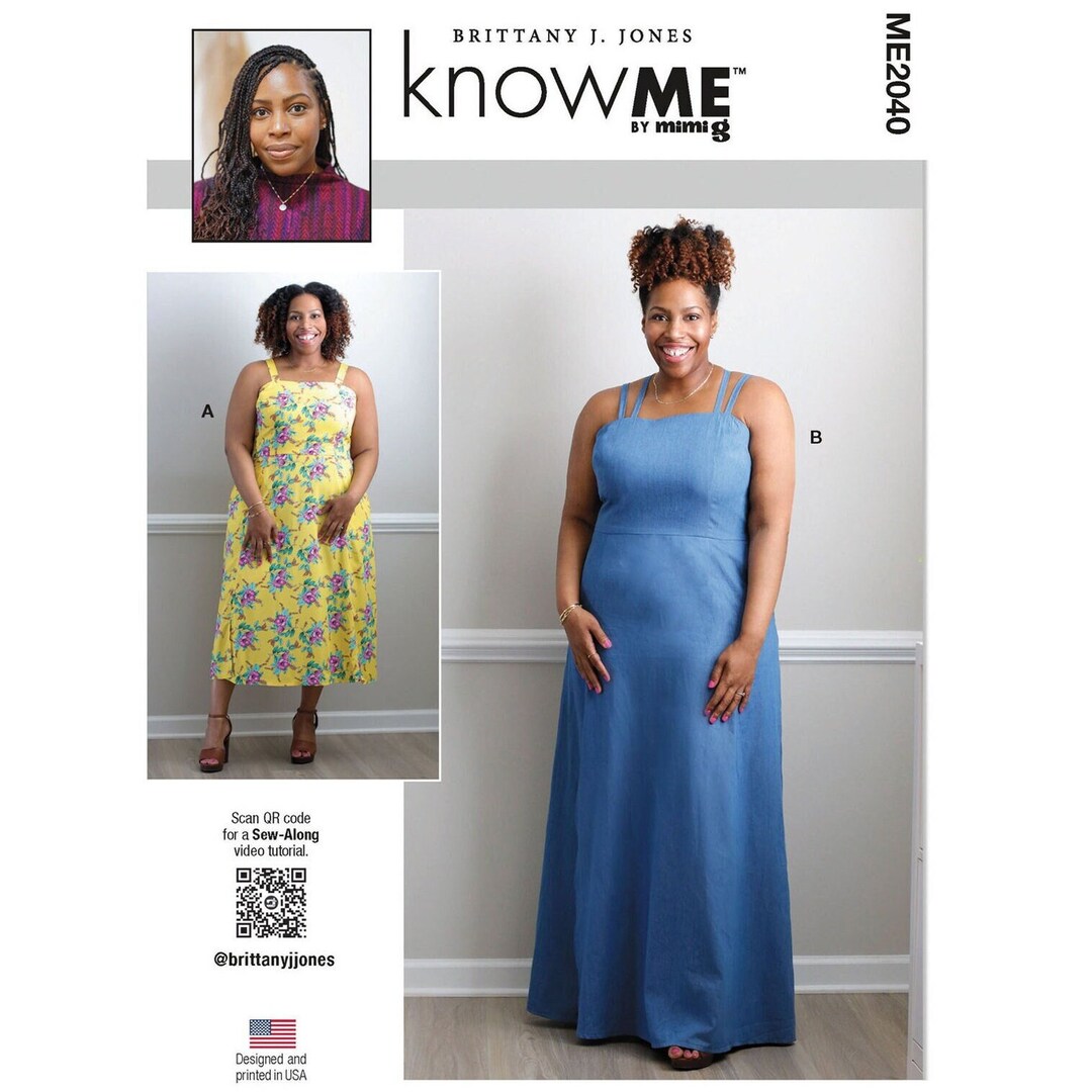 Know ME 2040 / ME2040 Sewing Pattern for Women and Women Plus Maxi or ...
