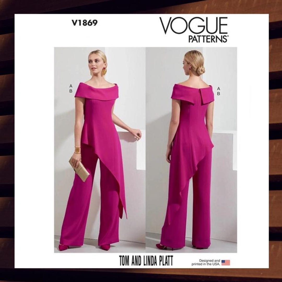 Sewing Pattern for Womens Asymmetric Top and Pants - Size 8 10 12 14 16 ...