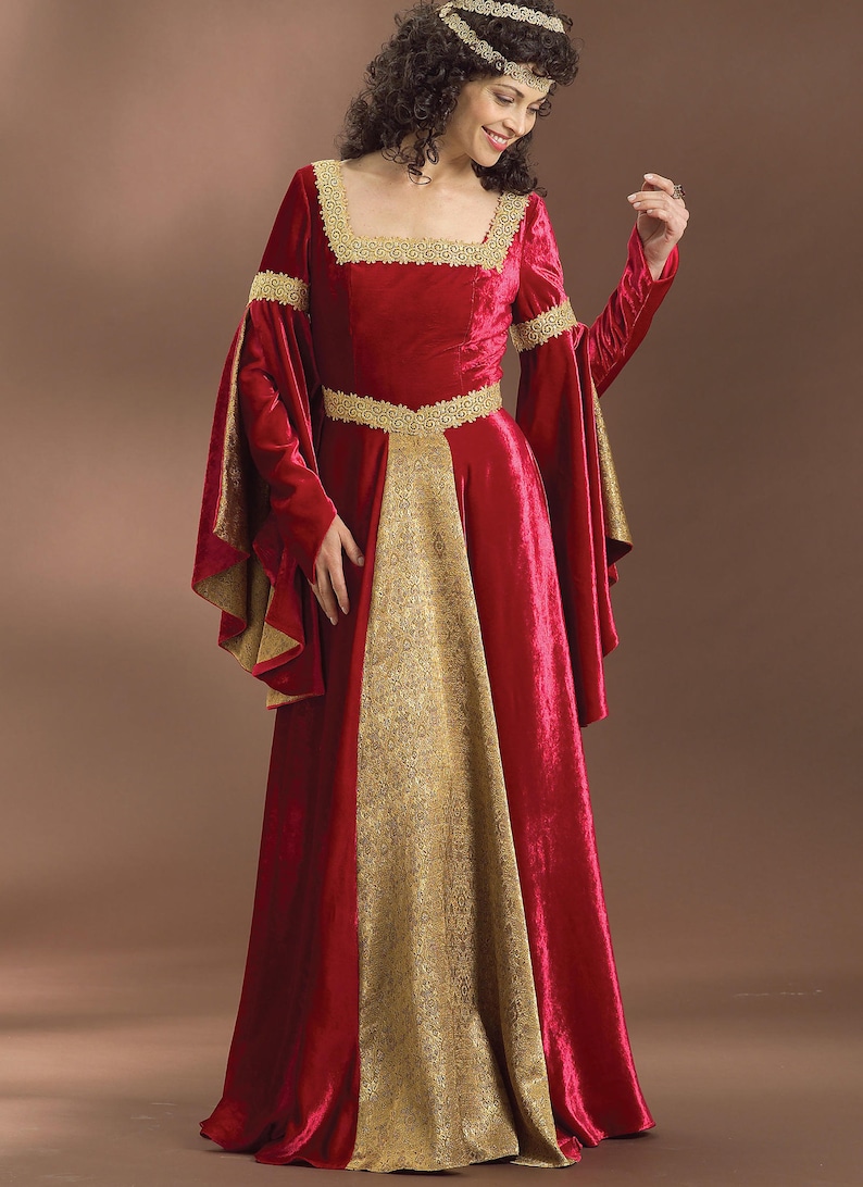 Sewing Pattern for Womens Renaissance Costume - Size 6 8 10 12 or 14 16 ...