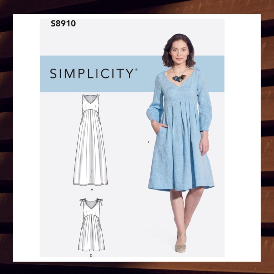 Sewing Pattern for Womens Dress - Size 6 8 10 12 14 or 14 16 18 20 22 ...