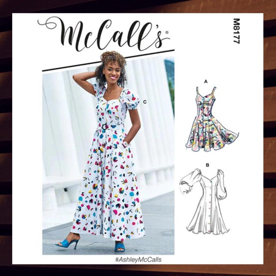 Easy Sewing Pattern for Womens Dress - Size 6 8 10 12 14 or 16 18 20 22 ...
