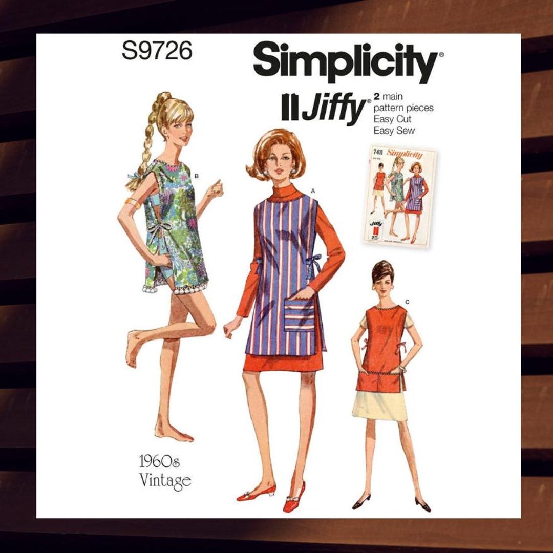 Very Easy Sewing Pattern for Womens Tabard Aprons or Beach Cover-up ...