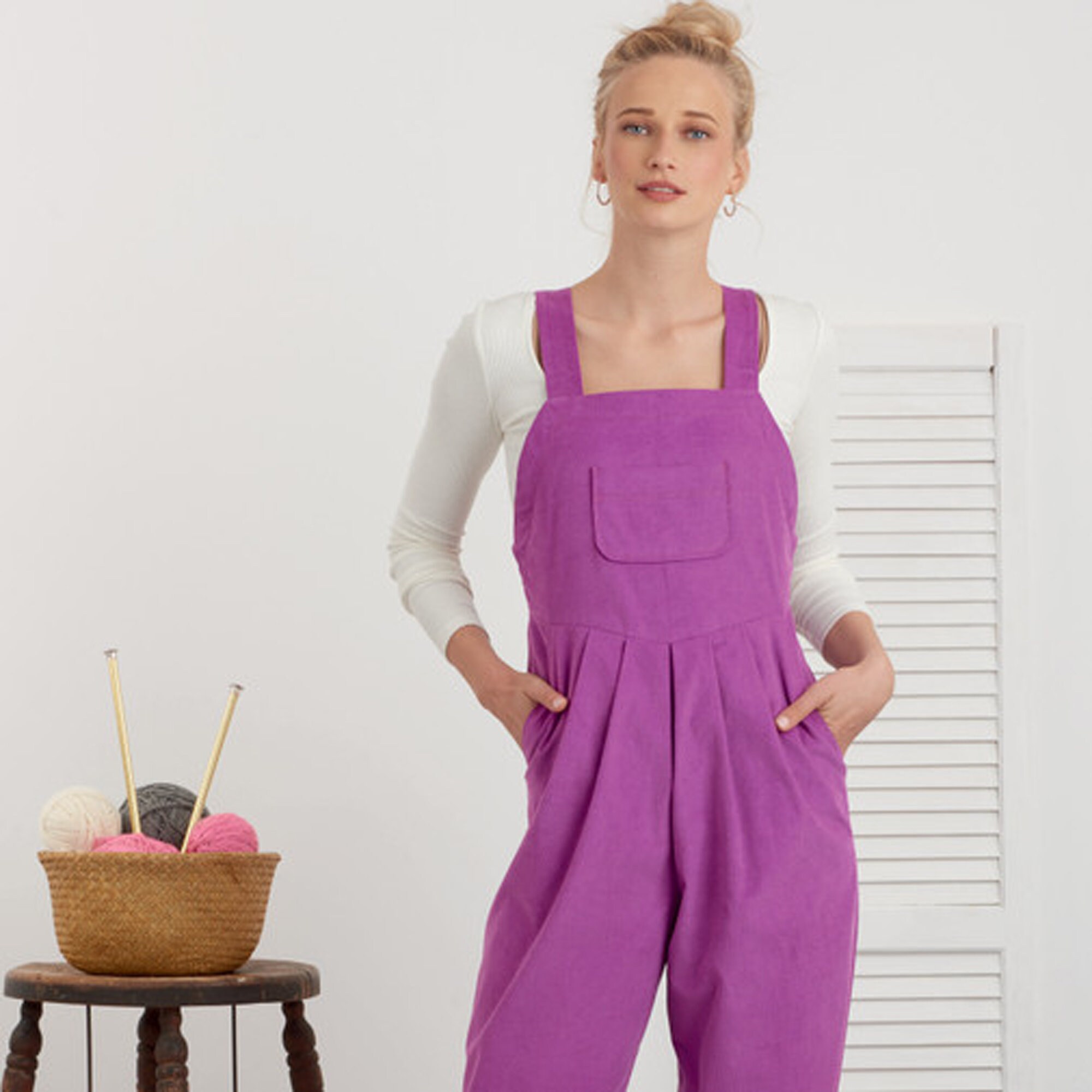 Sewing Pattern for Womens Bib Overall or Romper W/back Ties - Size 6 8 ...