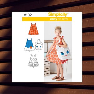 Simplicity 8102 S8102 Easy Sewing Pattern for Girls Summer Dress ...